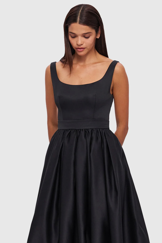 Colleen Midi Dress Ebony by Leo Lin for Hire | High St. Hire
