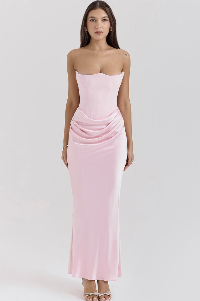Persephone Rose Shadow Strapless Corset Dress by House of CB | High St ...