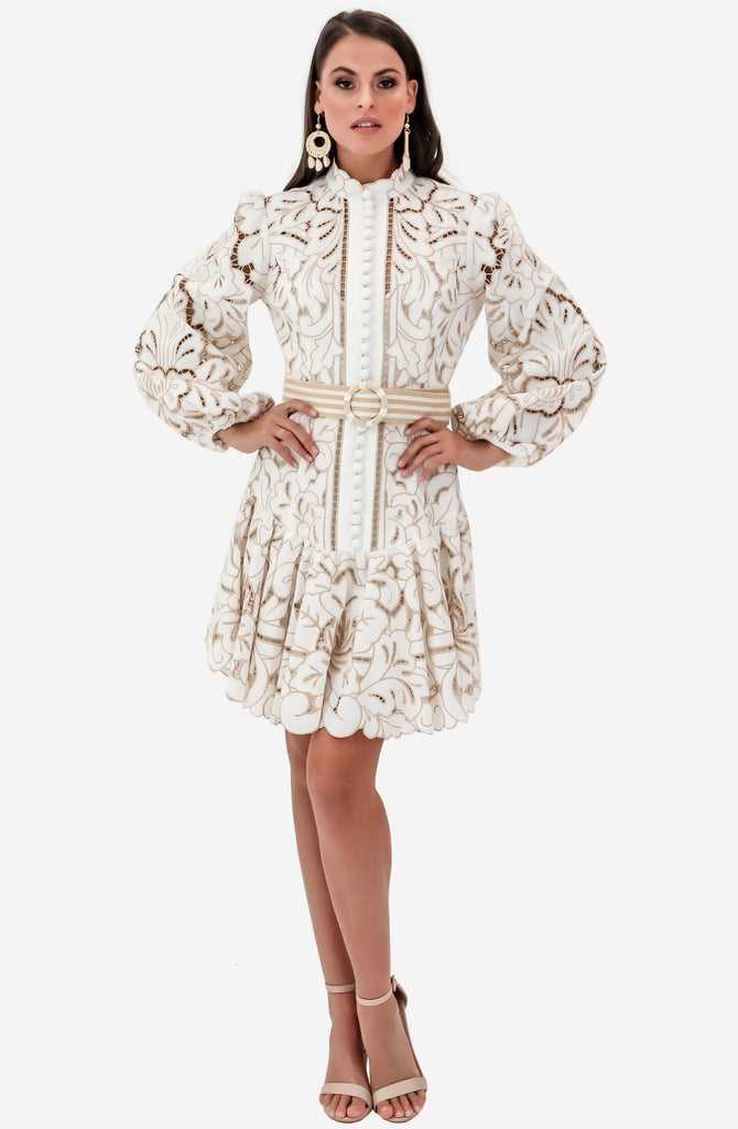 Edie Button Down Short Dress by Zimmermann for Hire – High St. Hire