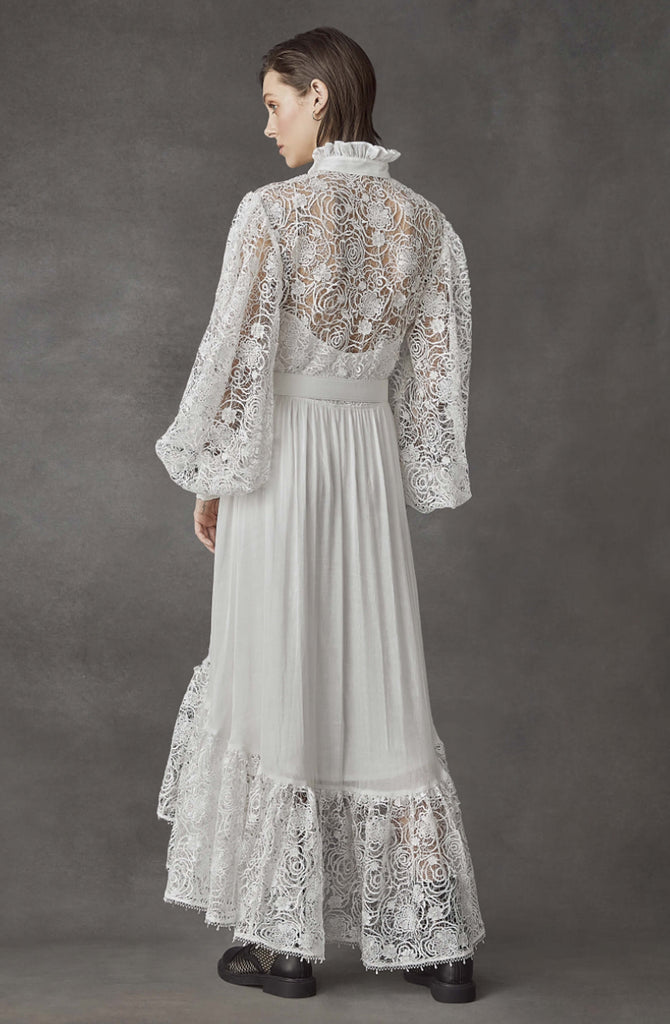 Immaculate Lace Dress by Leo & Lin for SALE – High St. Hire
