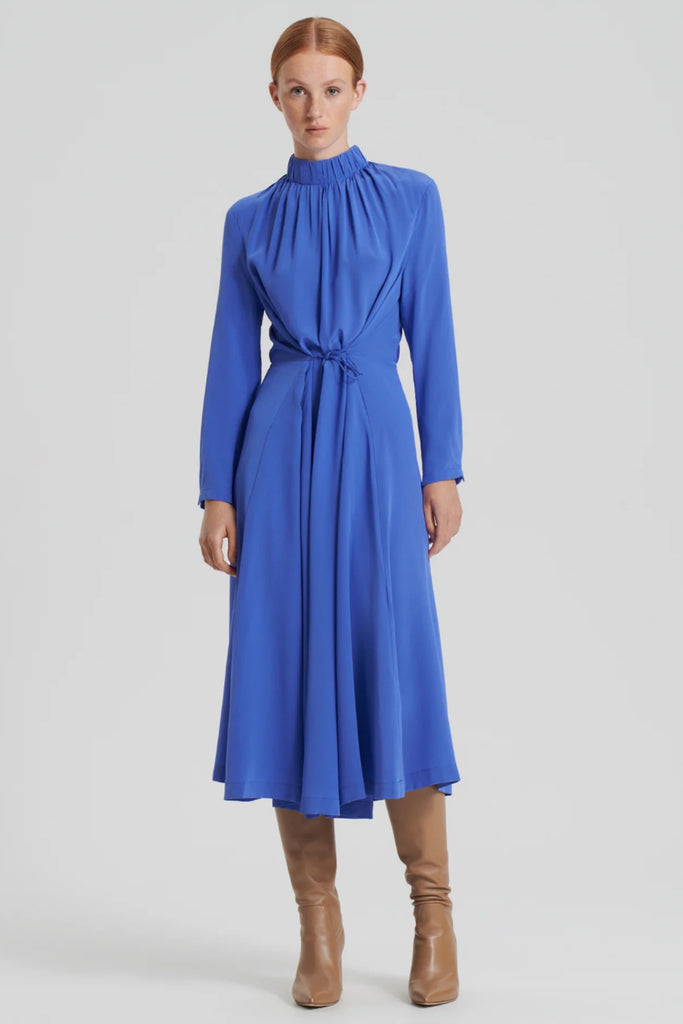 Silk Gather Neck Dress by Scanlan Theodore for SALE – High St. Hire
