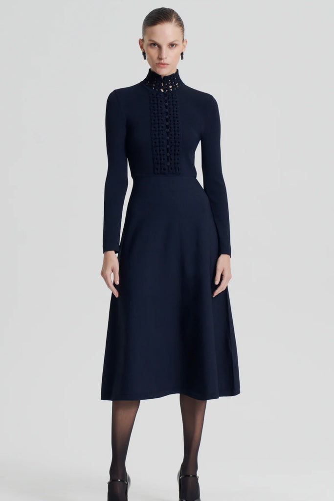 Crepe Knit Daisy Ls Dress by Scanlan Theodore for Hire – High St. Hire